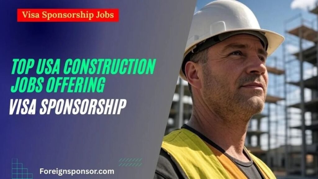 Top USA Construction Jobs Offering Visa Sponsorship in 2026