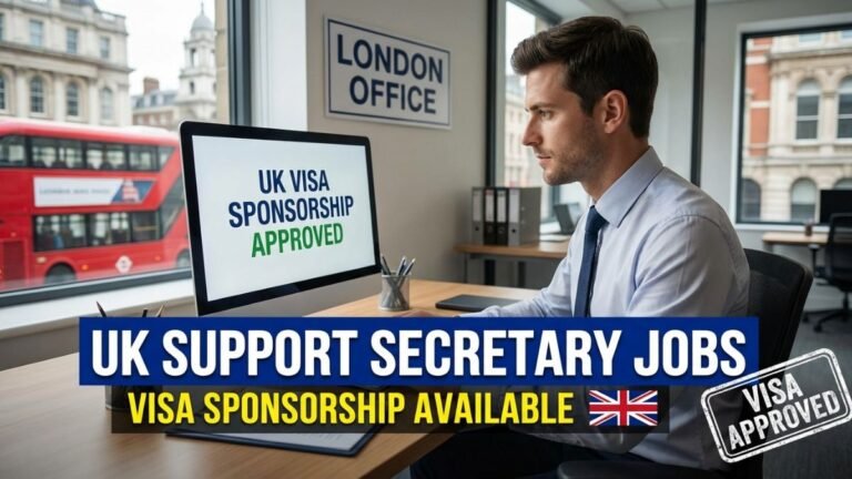 Support Secretary Jobs in UK with Visa Sponsorship